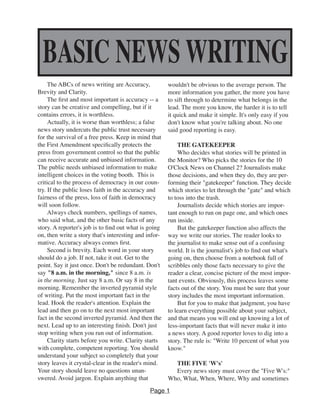 News writing | PDF