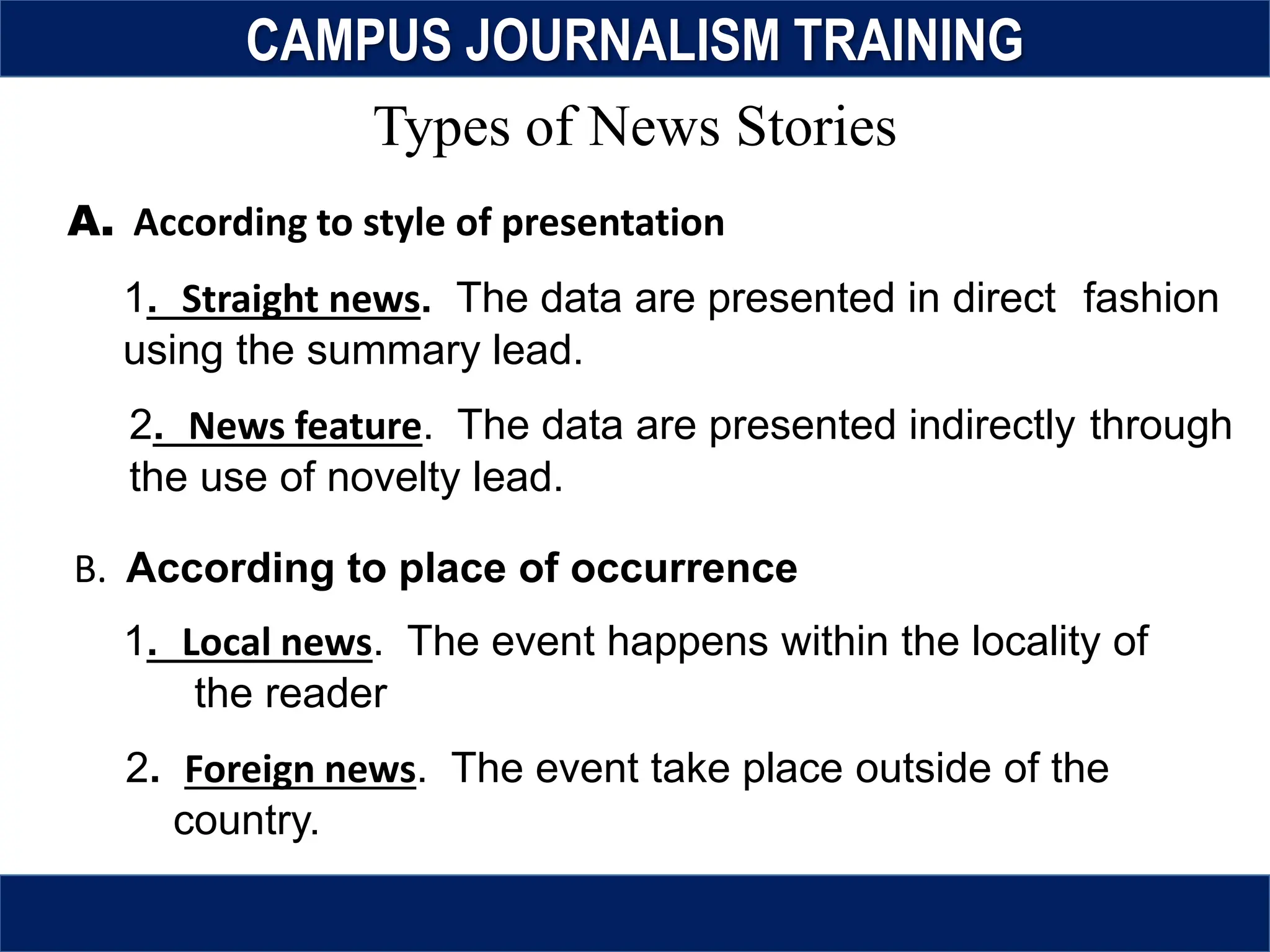 NEWSWRITING - CAMPUS JOURNALISM 101 FOR LEARNERS | PPTX