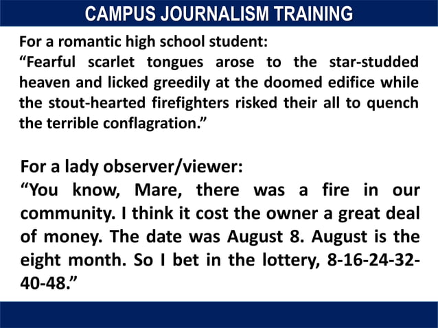NEWSWRITING - CAMPUS JOURNALISM 101 FOR LEARNERS | PPTX