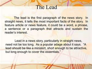 NEWSWRITING - CAMPUS JOURNALISM 101 FOR LEARNERS | PPTX