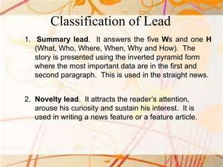 NEWSWRITING - CAMPUS JOURNALISM 101 FOR LEARNERS | PPTX