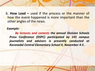 NEWSWRITING - CAMPUS JOURNALISM 101 FOR LEARNERS | PPTX