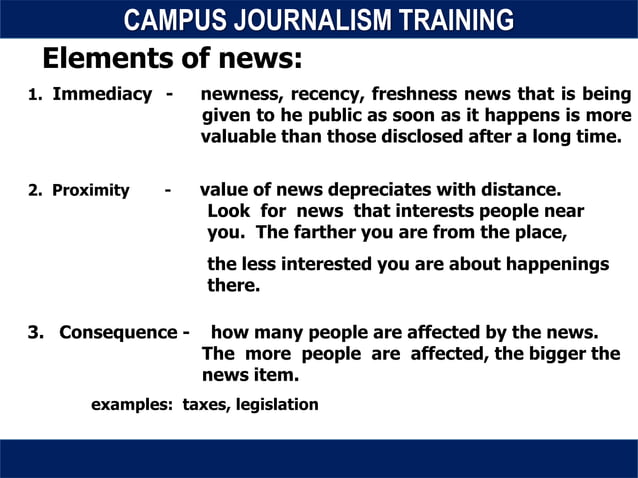 NEWSWRITING - CAMPUS JOURNALISM 101 FOR LEARNERS | PPTX