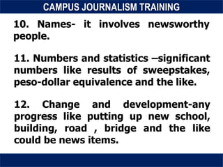 NEWSWRITING - CAMPUS JOURNALISM 101 FOR LEARNERS | PPTX