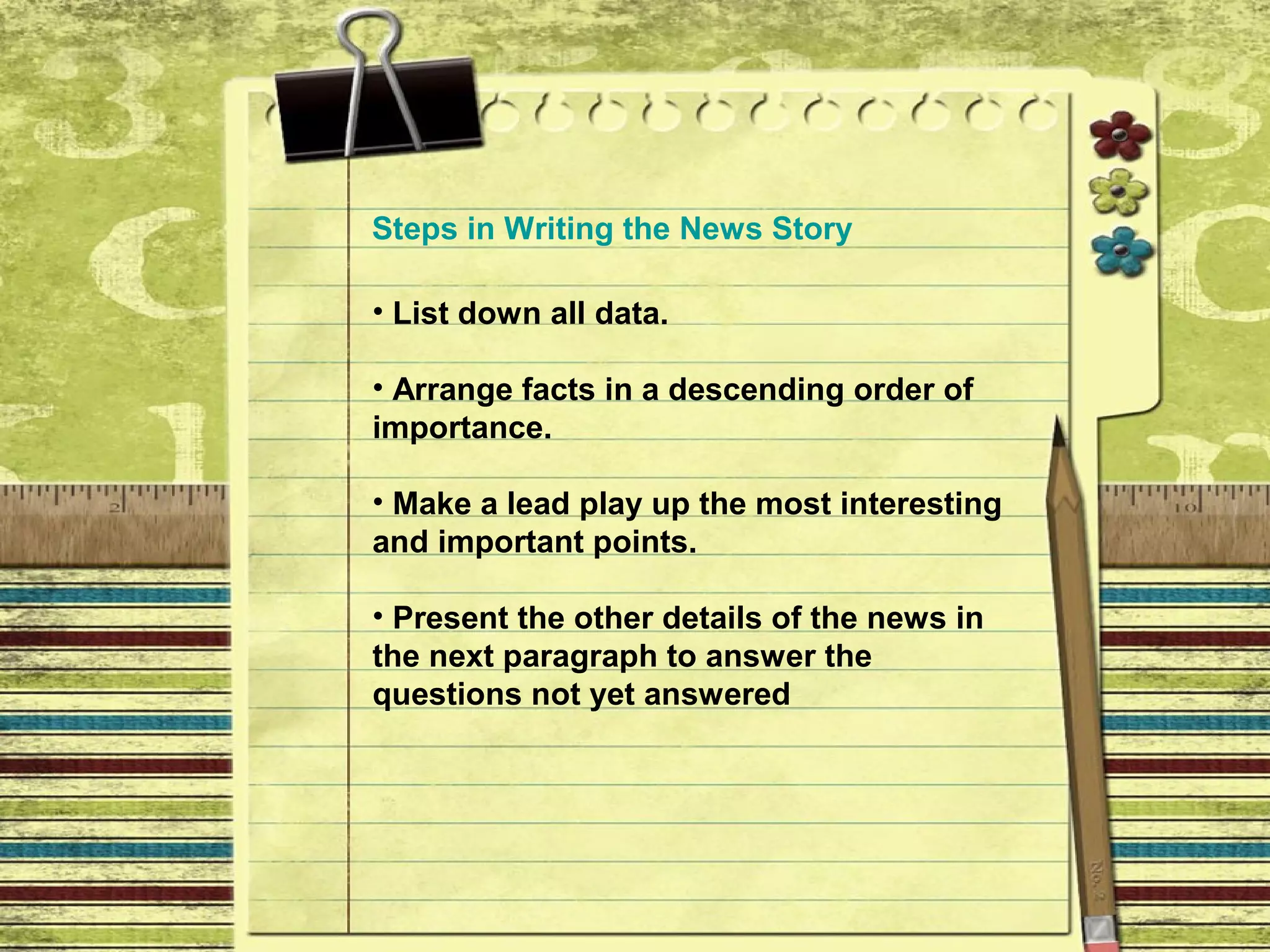 News writing | PPT