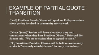 News writing 101 | PPT