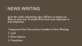 News writing 101 | PPT
