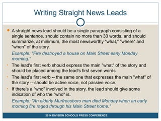 News Writing Basics | PPT
