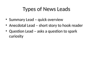 News_Writing_Basics. powerpoint presentation | PPTX