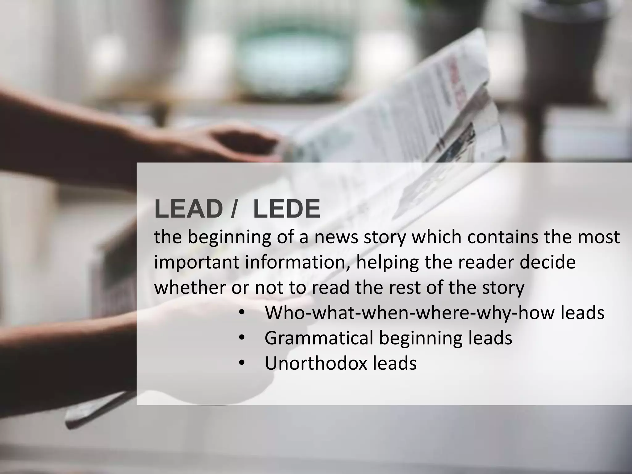 Campus Journalism 101: News Writing | PPTX