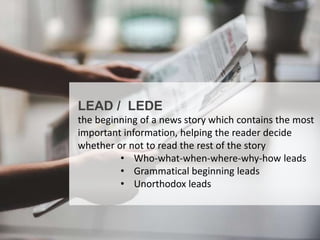 Campus Journalism 101: News Writing | PPTX