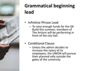 Campus Journalism 101: News Writing | PPTX