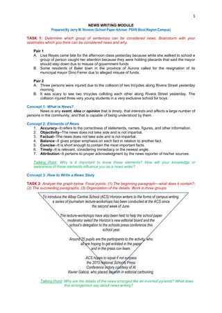 A Basic Module for News Writing | PDF
