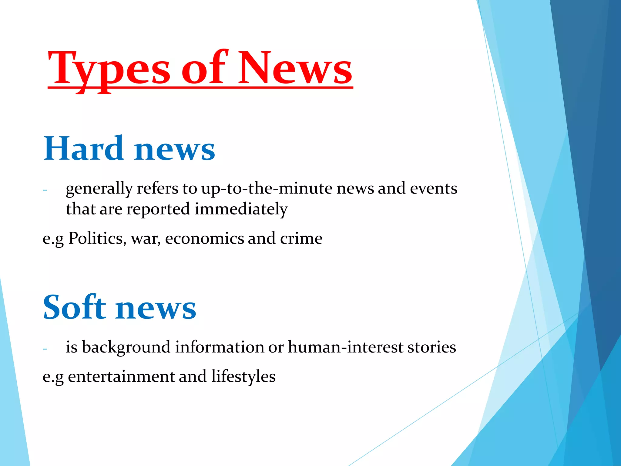 Trends in News writing | PPTX