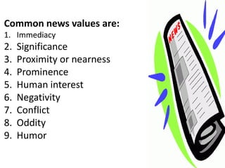 News writing presentation | PPTX