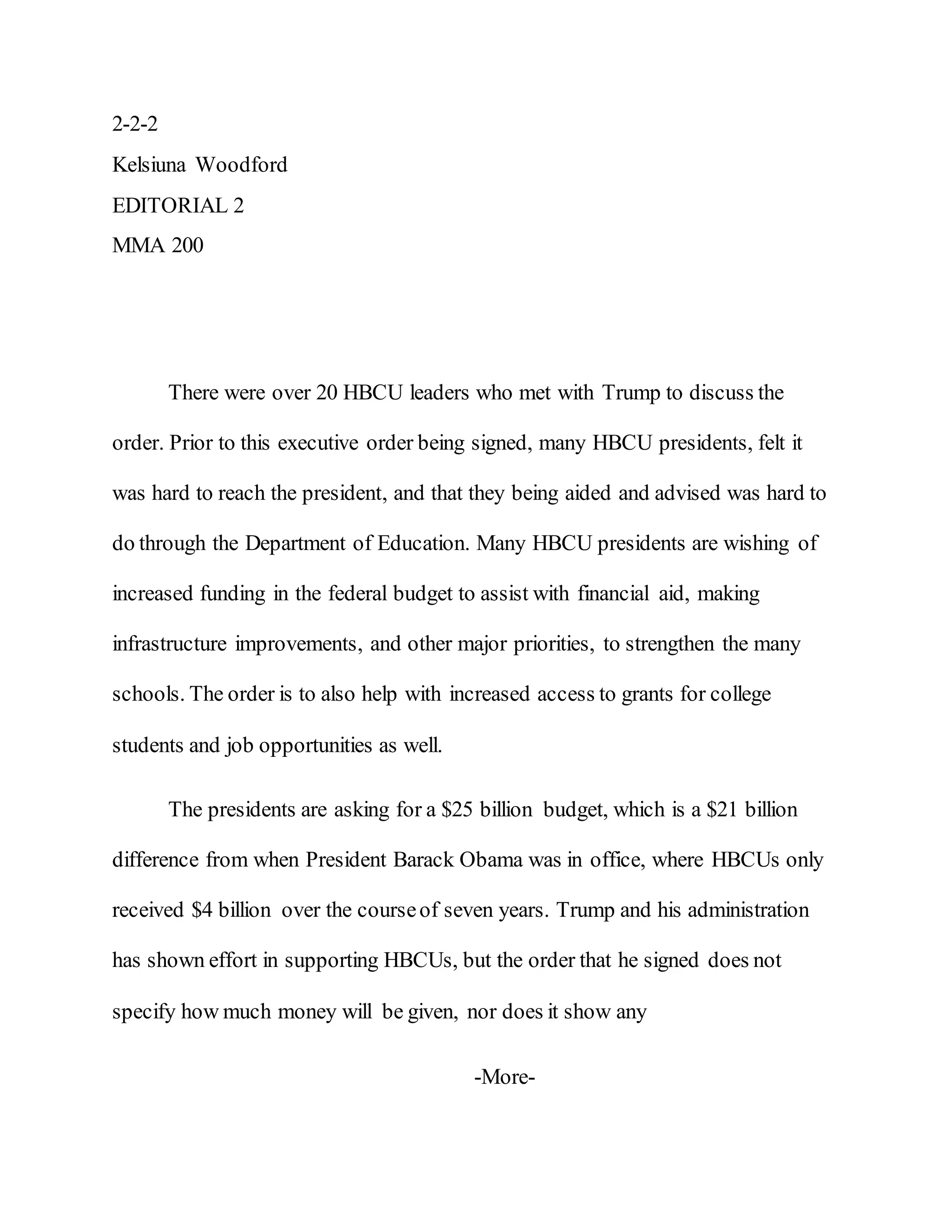 News Writing Sample | DOCX