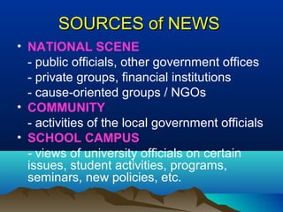 News Writing | PPT