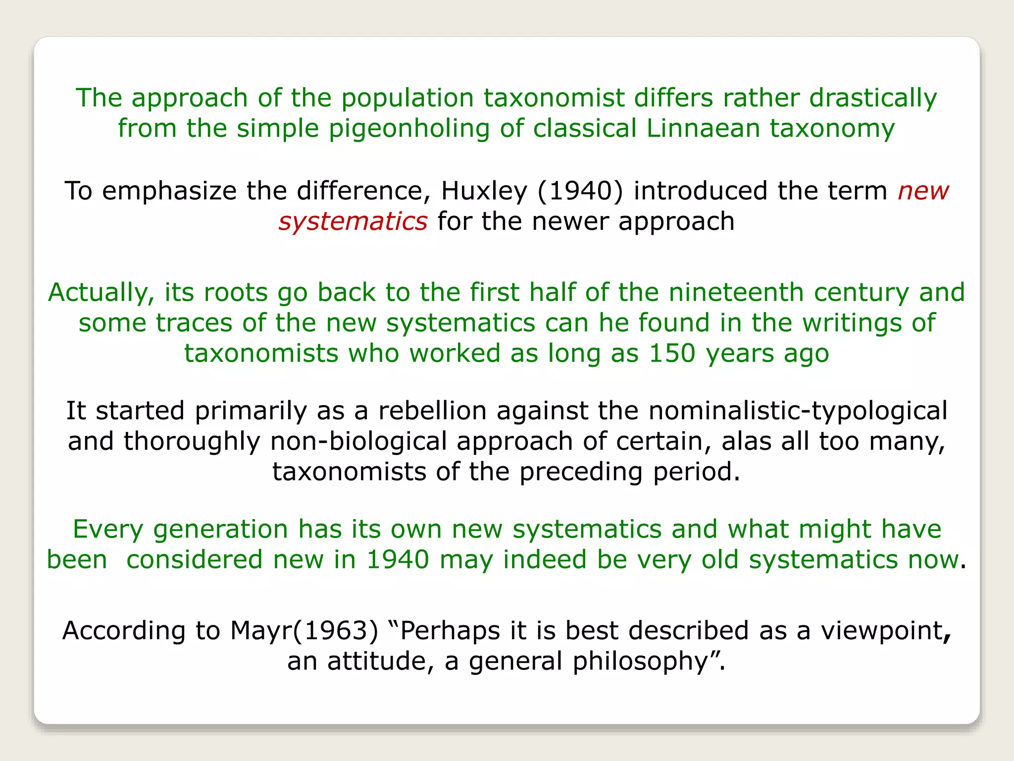 New Systematics | PPTX
