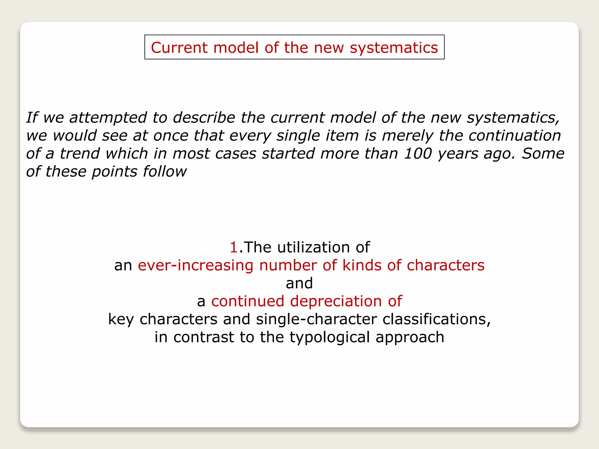 New Systematics | PPTX