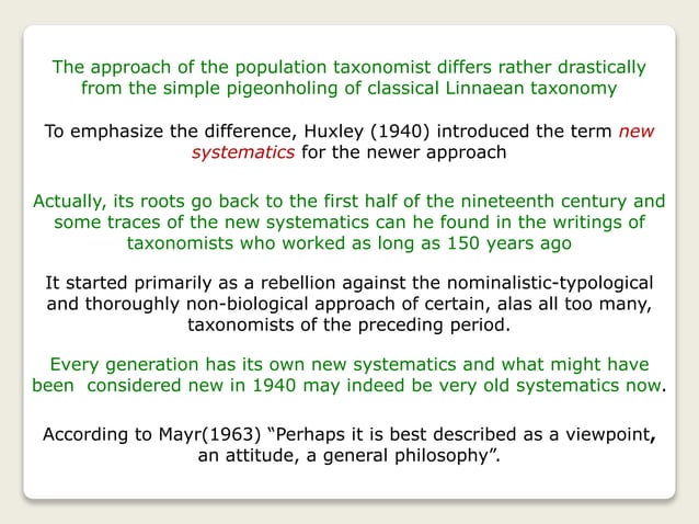 New Systematics | PPTX | Biological Sciences | Science
