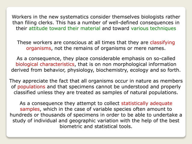 New Systematics | PPTX | Biological Sciences | Science