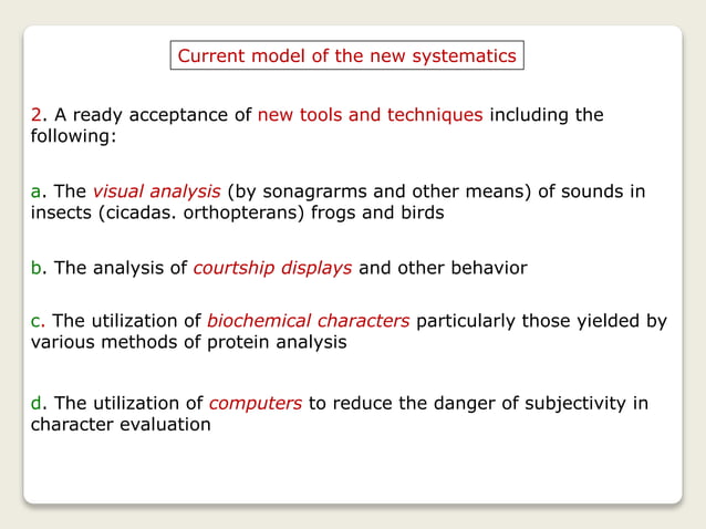 New Systematics | PPTX | Biological Sciences | Science