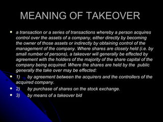 New take over code 2011 | PPT