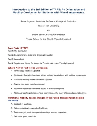 New taps handout | DOC