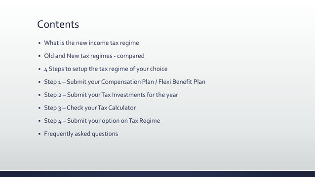 New Tax Regime User Guide Flexi Plan Revised (1).pptx | Business ...