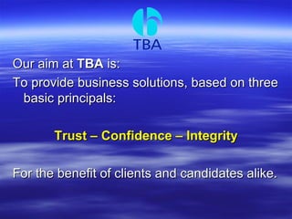 New TBA Presentation | PPT