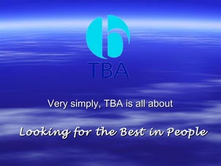 New TBA Presentation | PPT