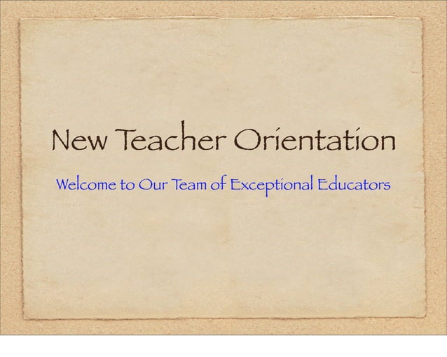 New teacher orientation | PDF | Education