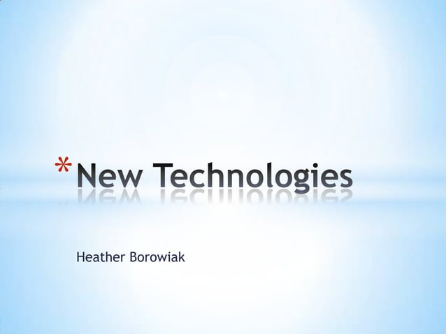New technologies | PPTX