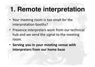 New technologies for tele- and videoconferencing with simultaneous ...