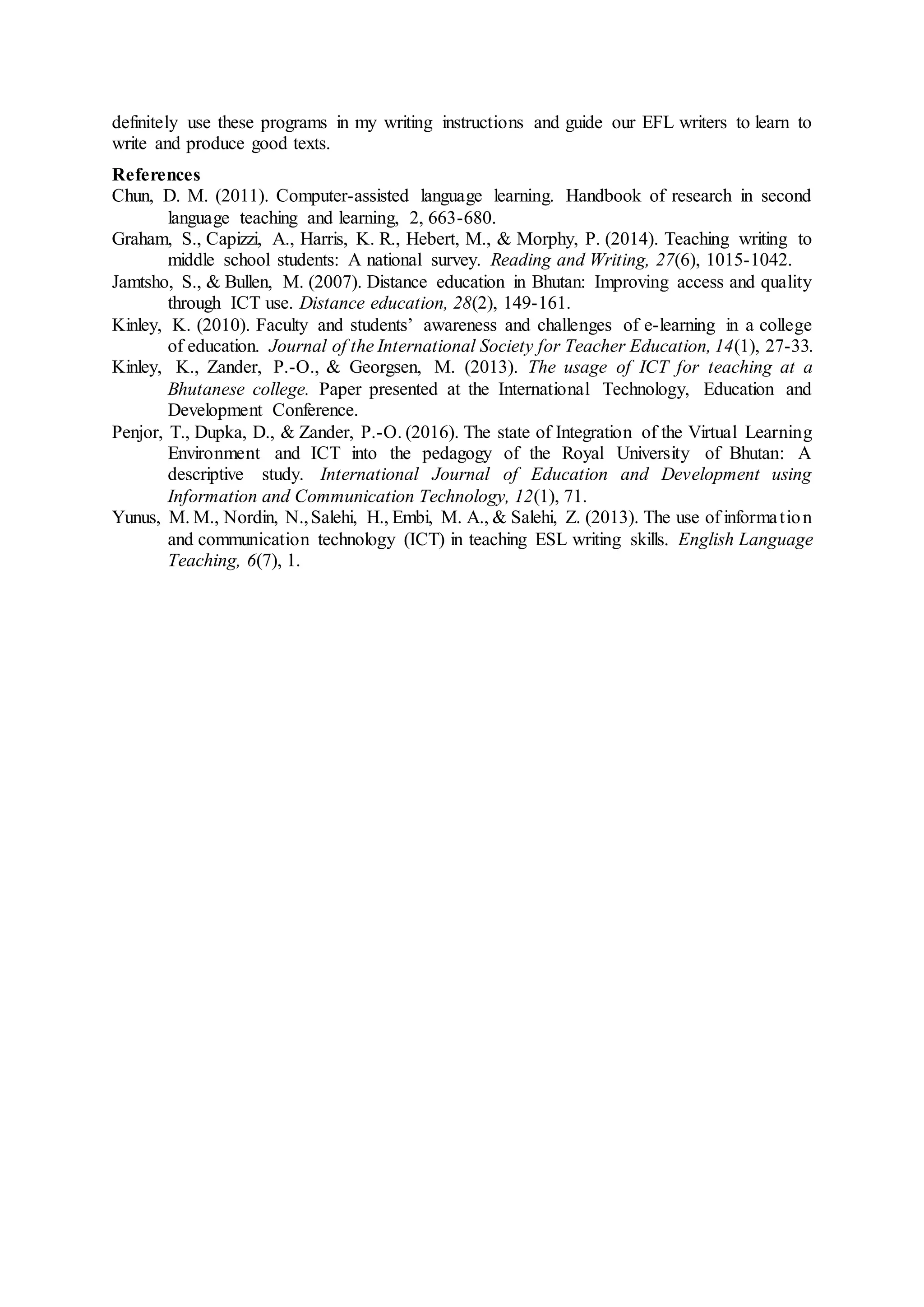 New technologies in writing instruction | DOCX