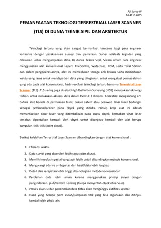TELLESTRIAL LASER SCANNER aji suryo | DOCX