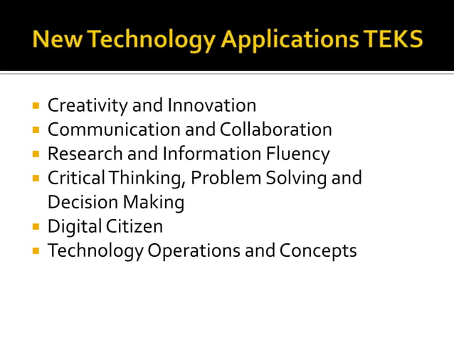 New technology applications teks | PPTX