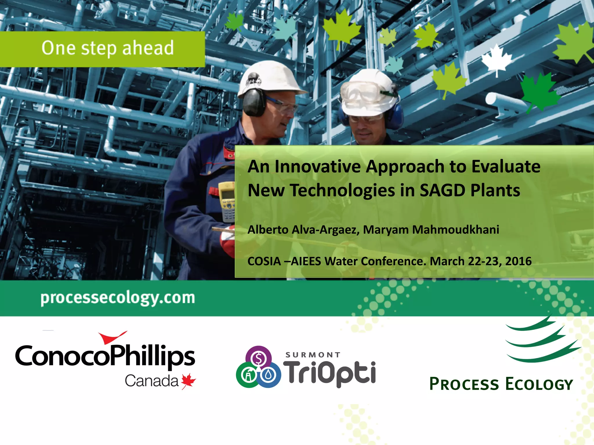 New technology evaluation for SAGD facilities in oil sands | PDF