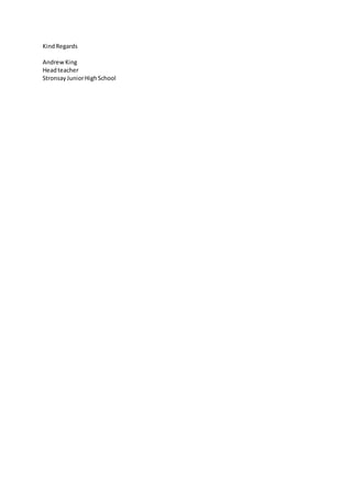New term letter to parents advising on the restart of school. | DOC