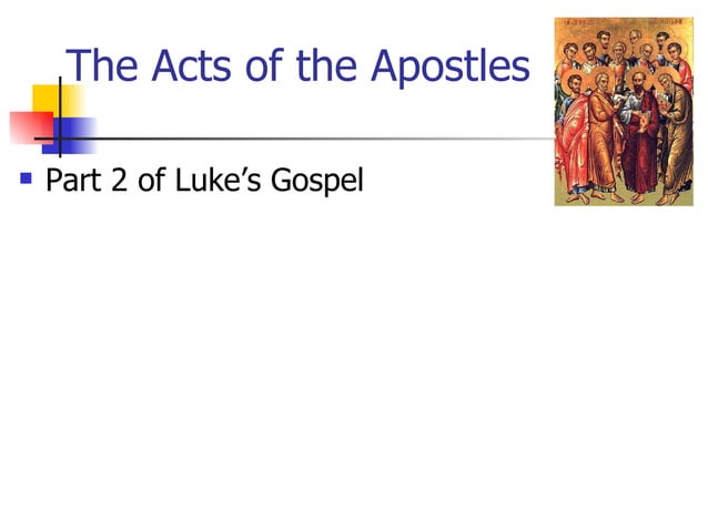 New Testament Acts Of The Apostles | PPT