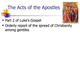 New Testament Acts Of The Apostles | PPT