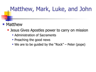 New Testament Gospels Of Matthew And Mark | PPT