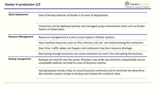 Webinar : Docker in Production | PPTX | Operating Systems | Computer Software and Applications
