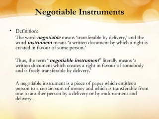 Negotiable Instruments Act 1881 | PPT