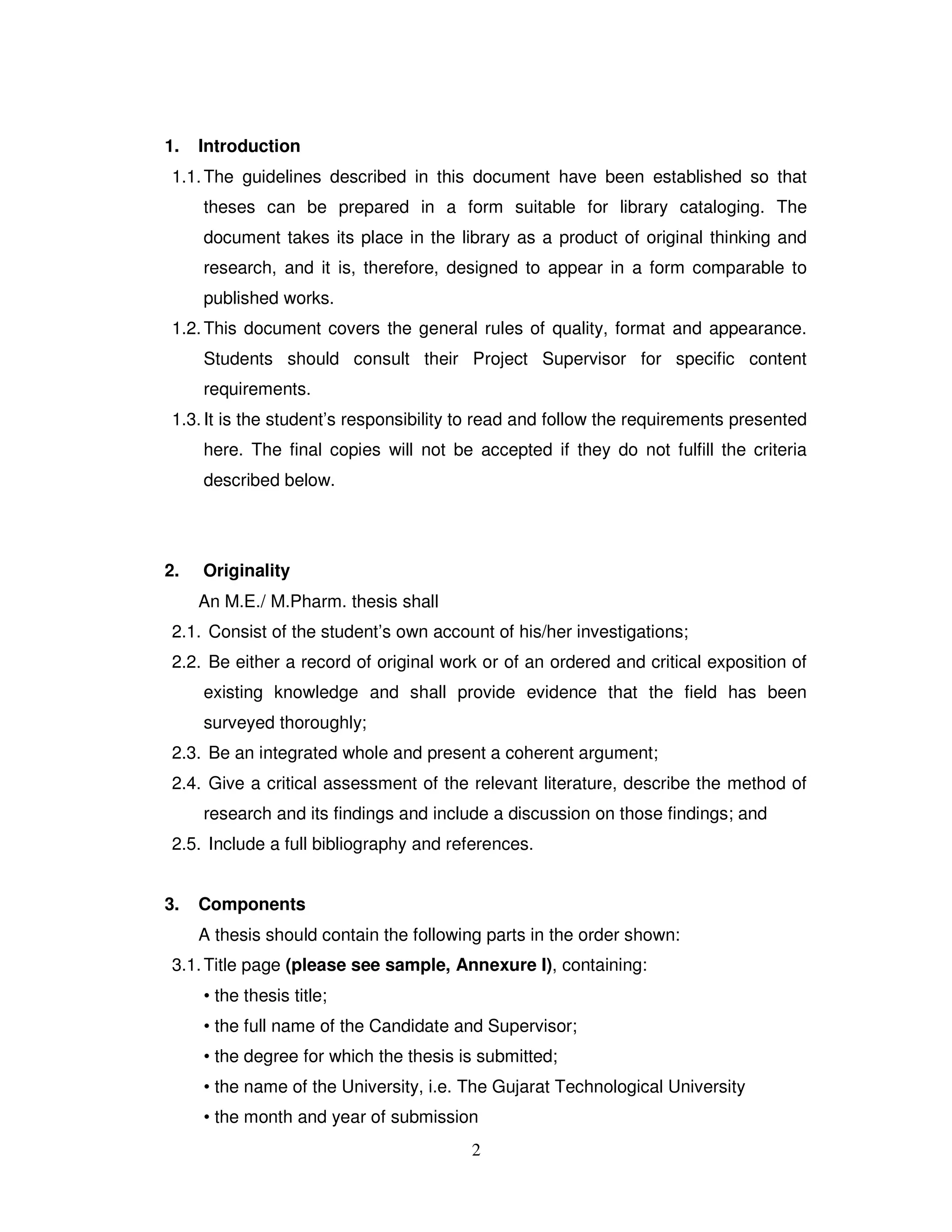 New thesis guideline | PDF