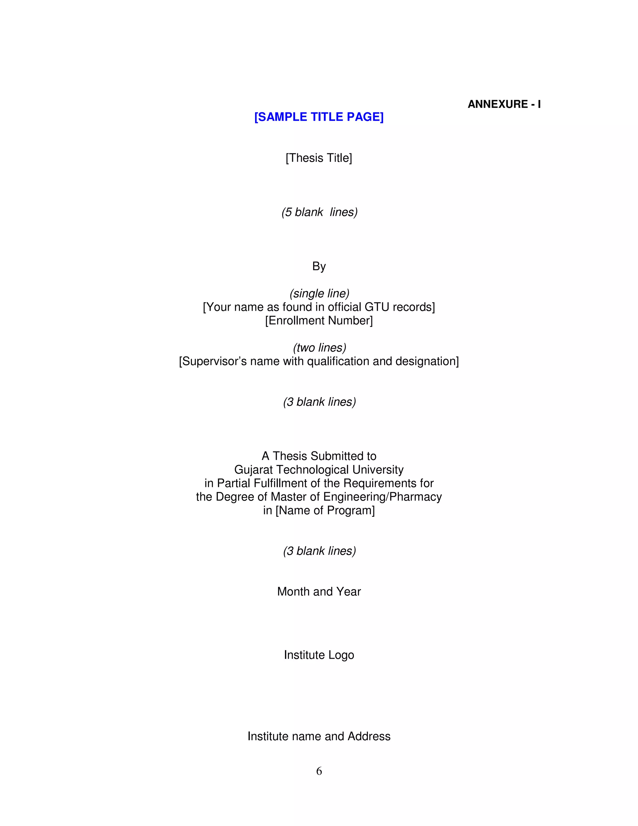 New thesis guideline | PDF