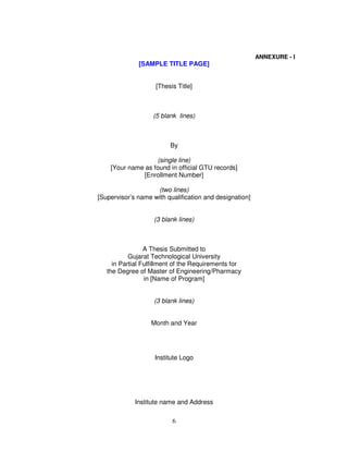 New thesis guideline | PDF