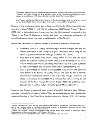 NEW THOUGHT AND THE "SCIENCE RELIGIONS" | PDF