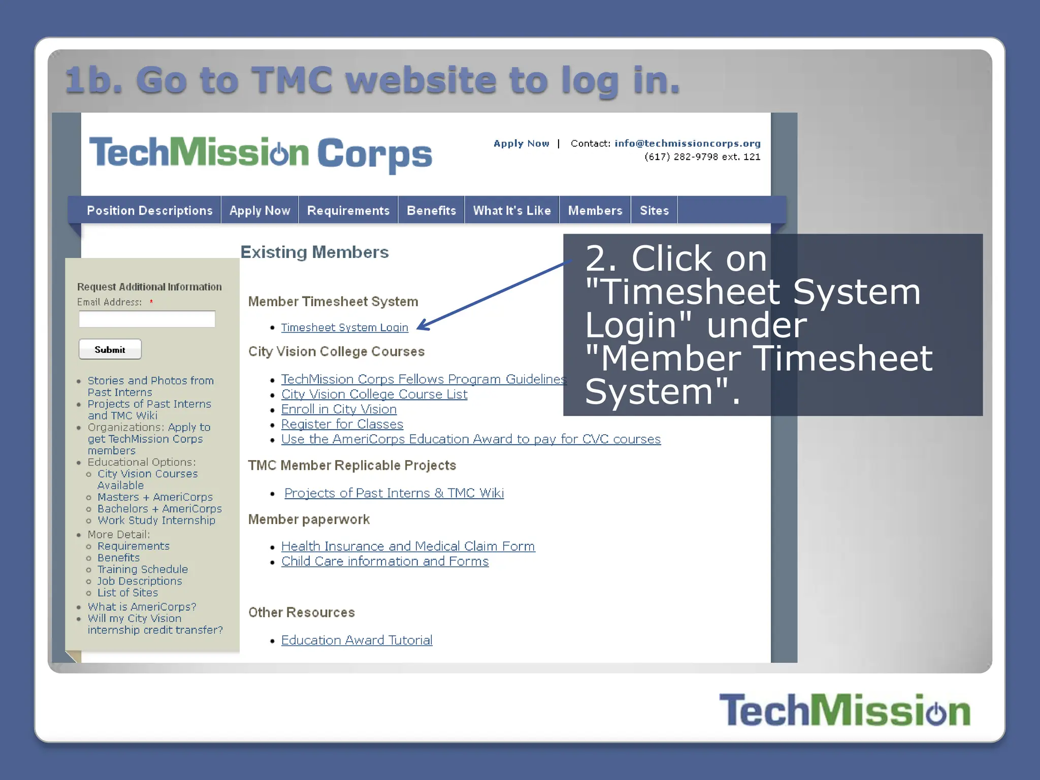 TechMission Corps Timesheet Process for Members | PPTX | Internet ...