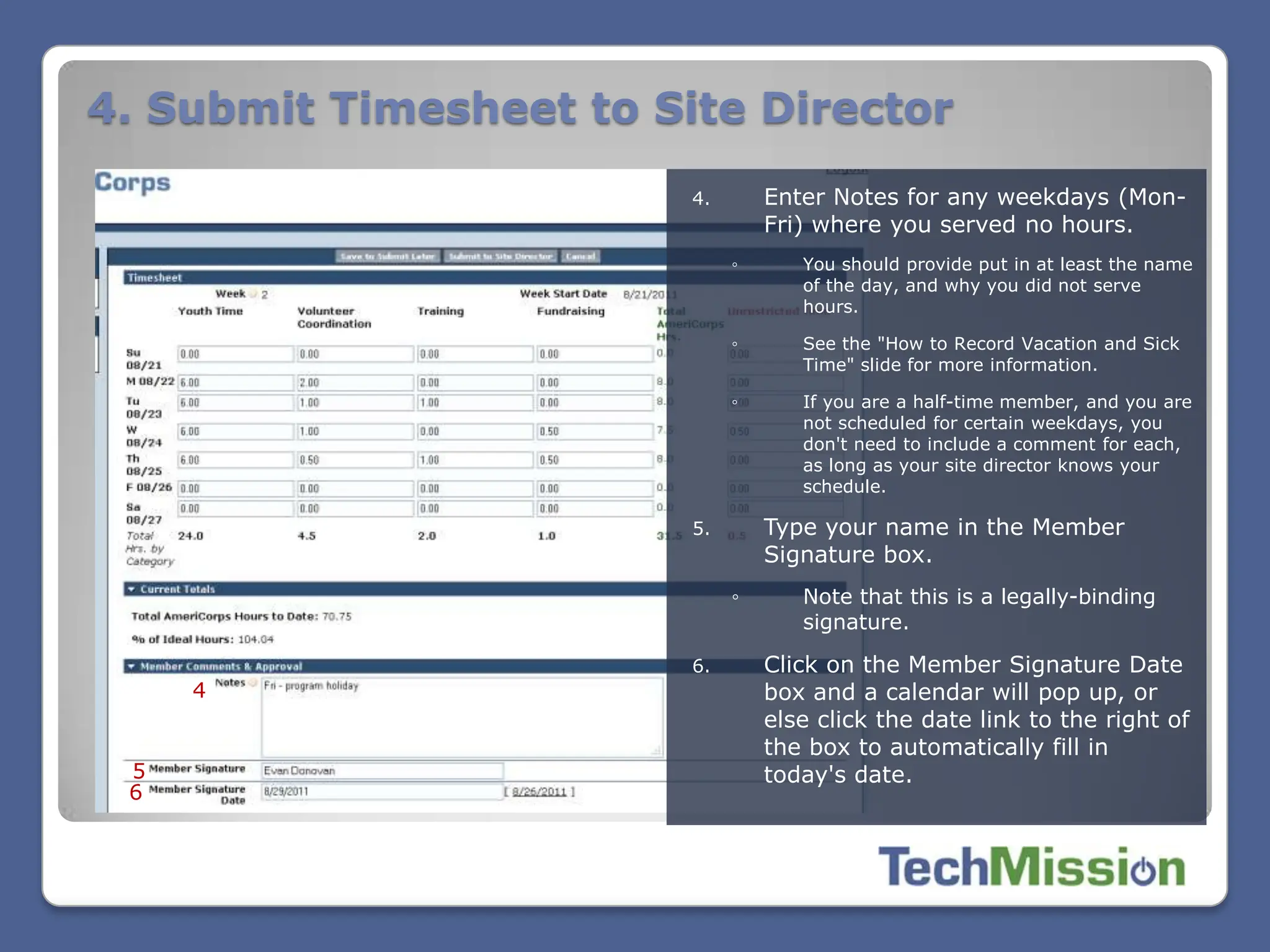 TechMission Corps Timesheet Process for Members | PPTX | Internet ...